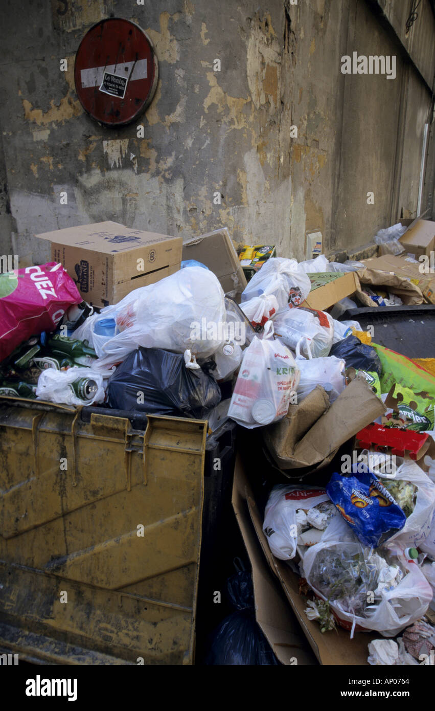 France Marseille City Belsunce District Street Corner Full Of Garbages ...