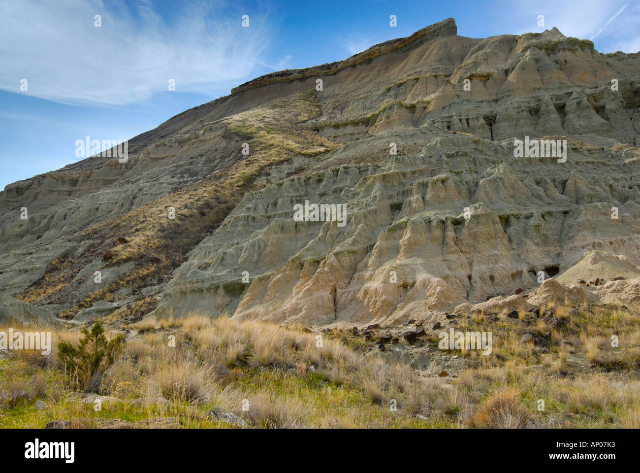 Green and blue clay amphitheatre at Sheep Rock The green clay contains ...
