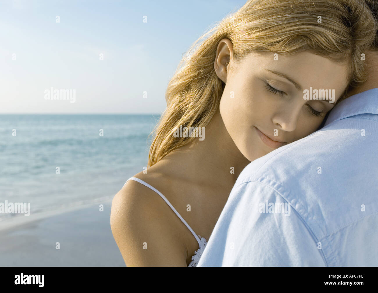 Putting head on shoulder hi-res stock photography and images - Alamy
