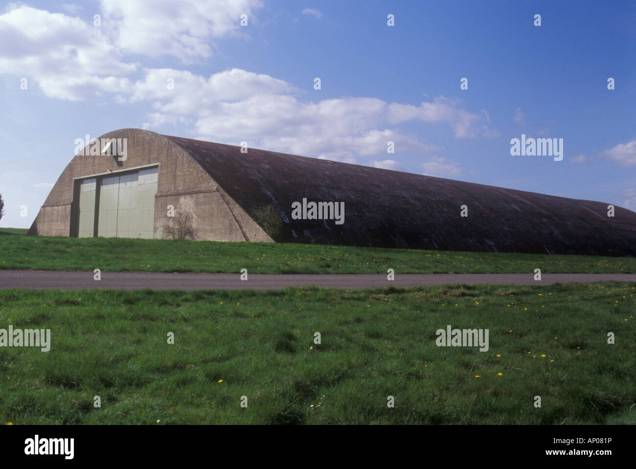 Aircraft Hangar, Ashton Down Airfield, Gloucestershire, UK. World War ...