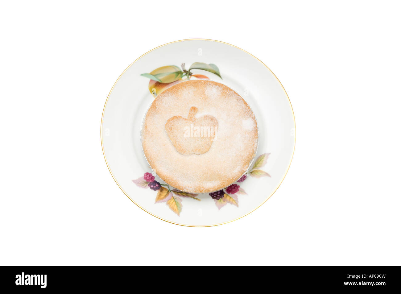 Apple pie on a plate Stock Photo - Alamy
