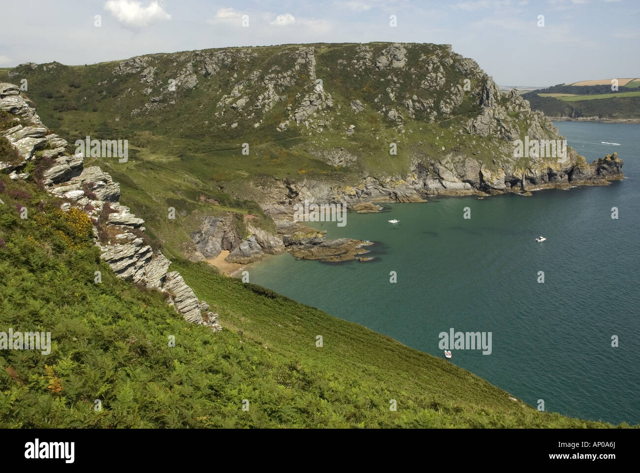Looking north to Sharp Tor and The Rags across Starehole Bay, with ...