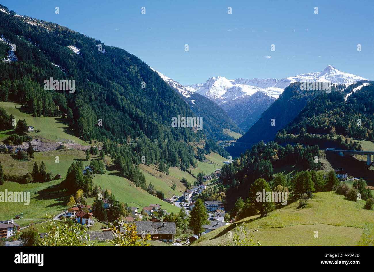 View from the Brenner Pass Tyrol Austria Stock Photo - Alamy