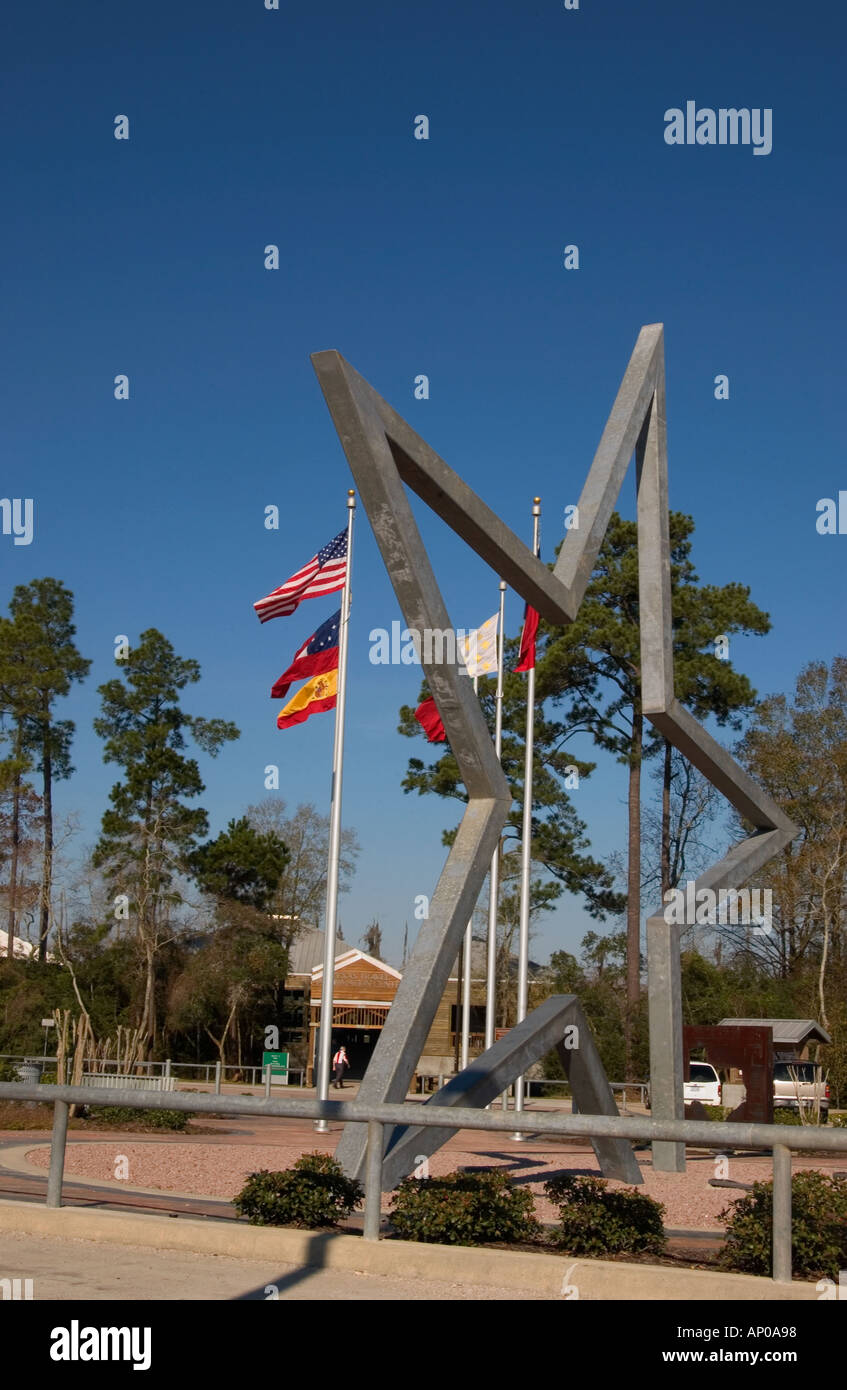 Giant Texas star sculpture at the Texas Welcome Center, symbolizing ...
