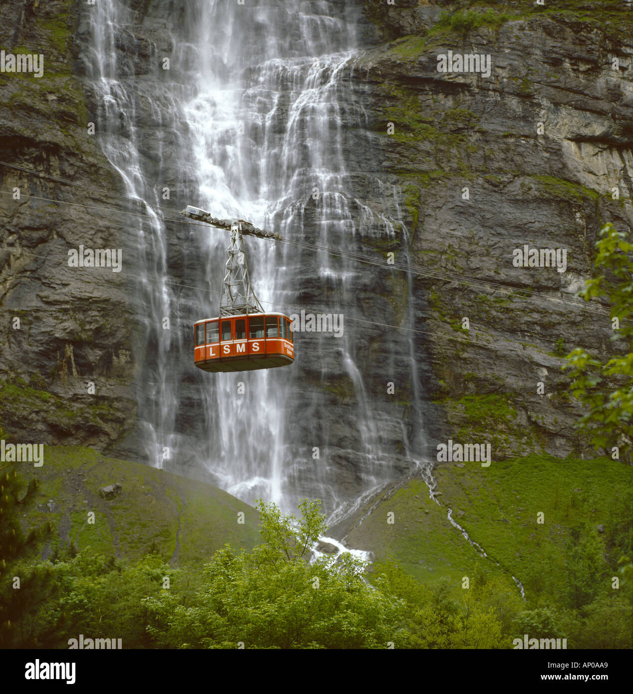 Cable Car Lauterbrunnen Bern Switzerland Stock Photo - Alamy
