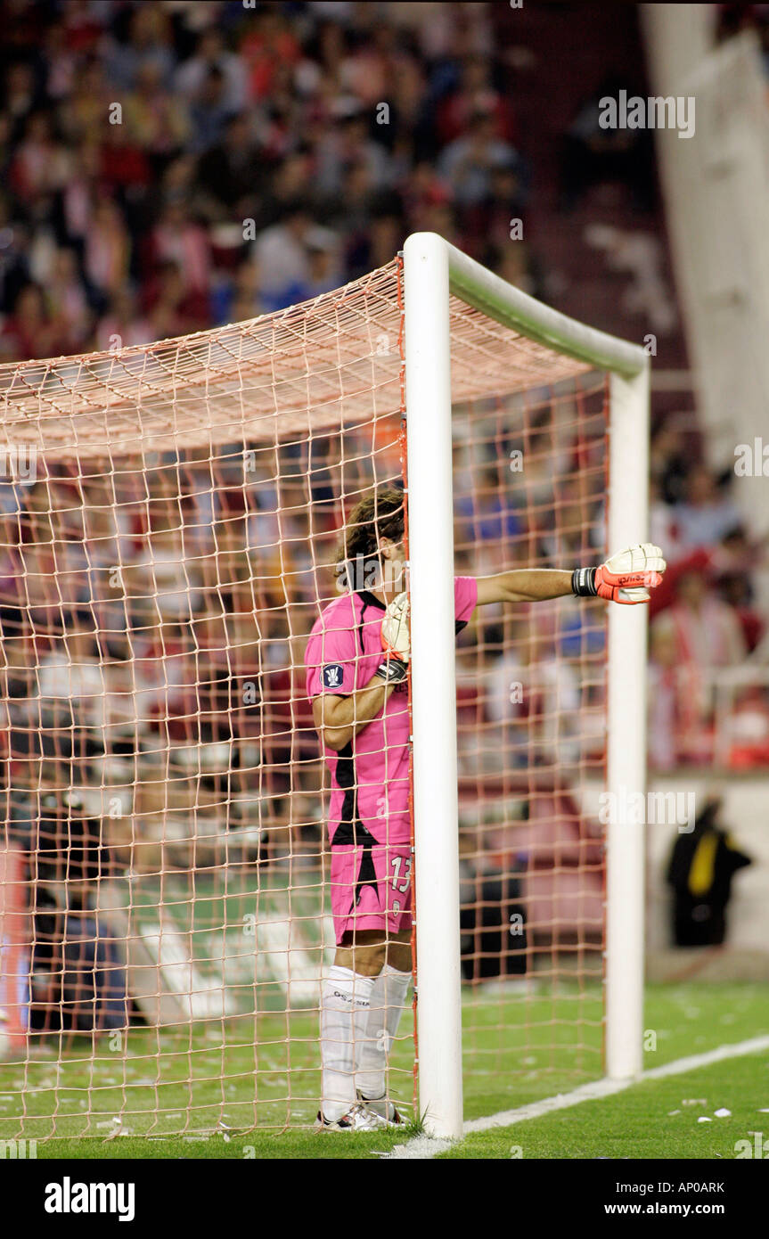Ricardo, Osasuna goalkeeper, inside the goal Stock Photo - Alamy