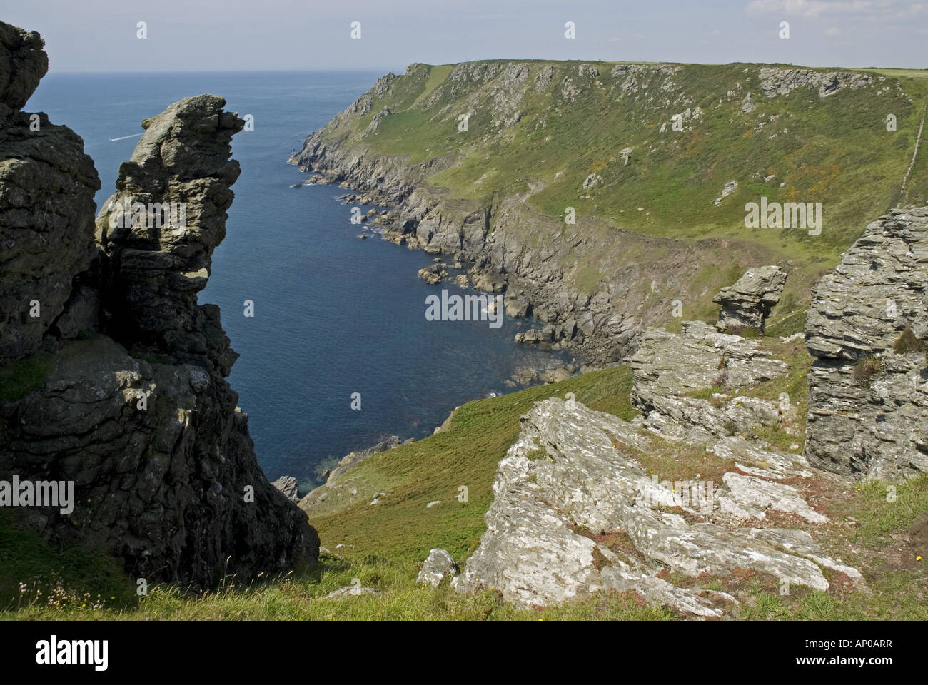 South Devon coastline at The Warren, west of Bolt Head Stock Photo - Alamy