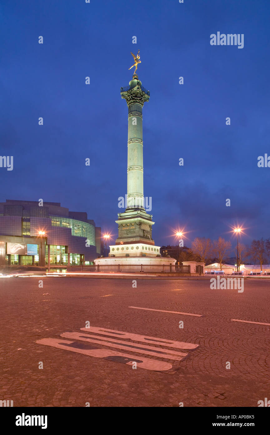 FRANCE, PARIS, Bastille Area: Place de la Bastille, July Column (b.1833 ...