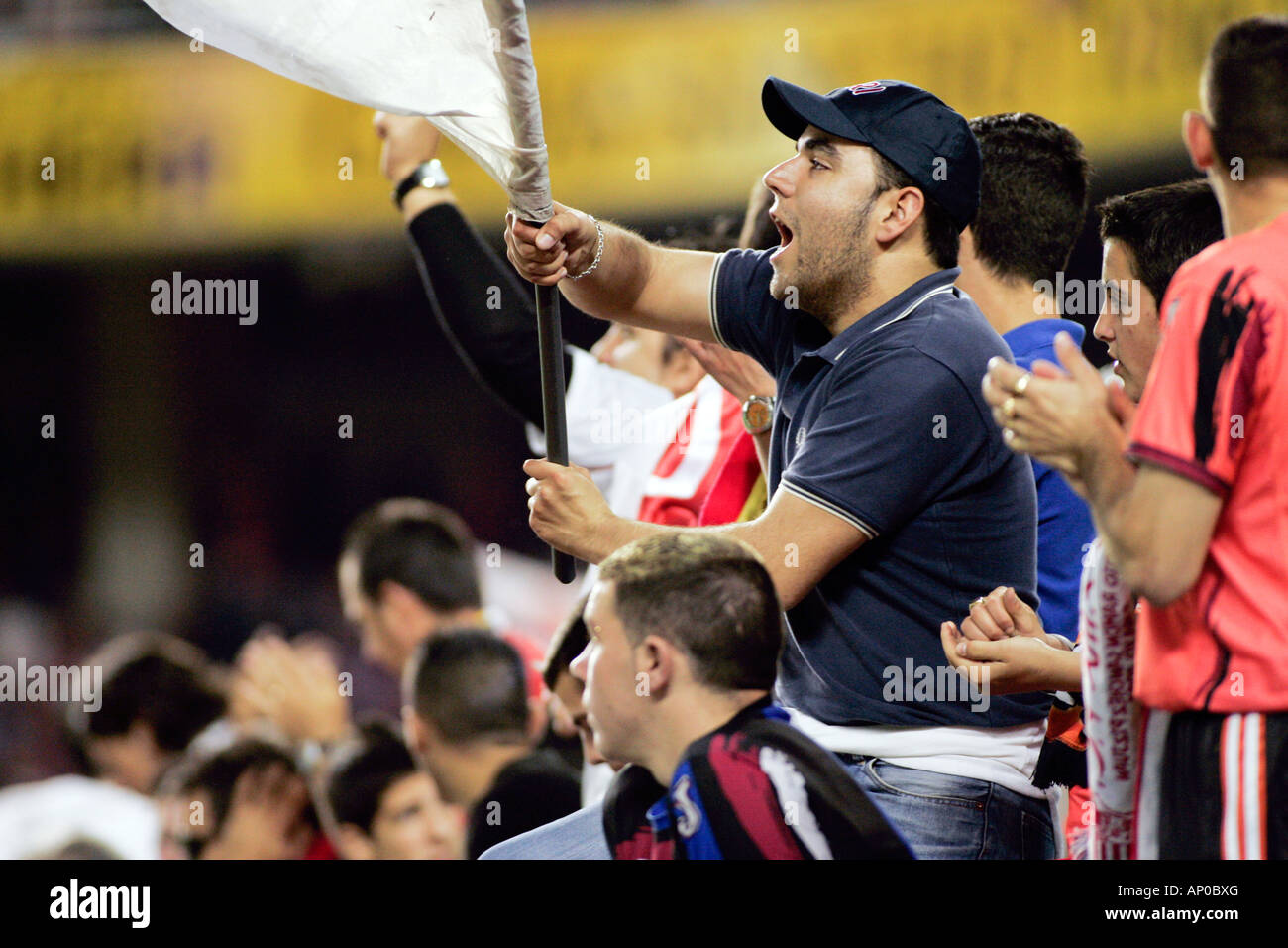 Sport football fans flags hi-res stock photography and images - Alamy
