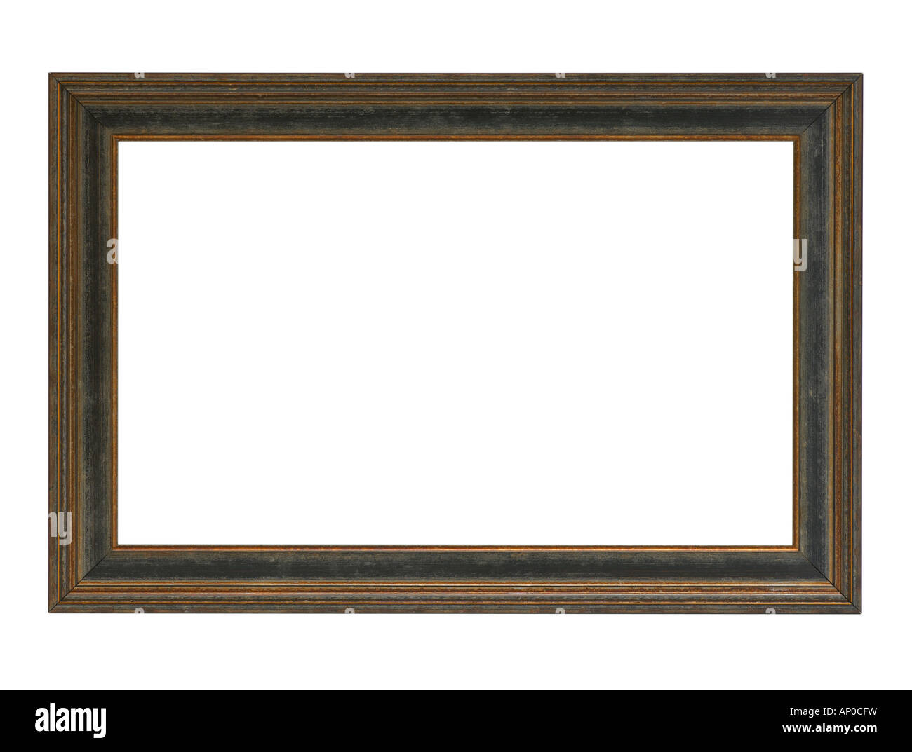 RECTANGULAR DARK WOOD PICTURE FRAME ON WHITE BACKGROUND Stock Photo - Alamy