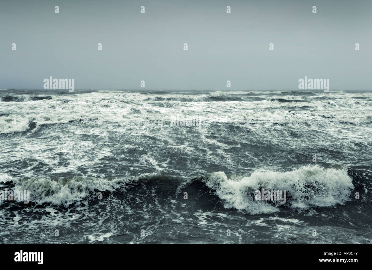 Stormy English seascape Stock Photo - Alamy