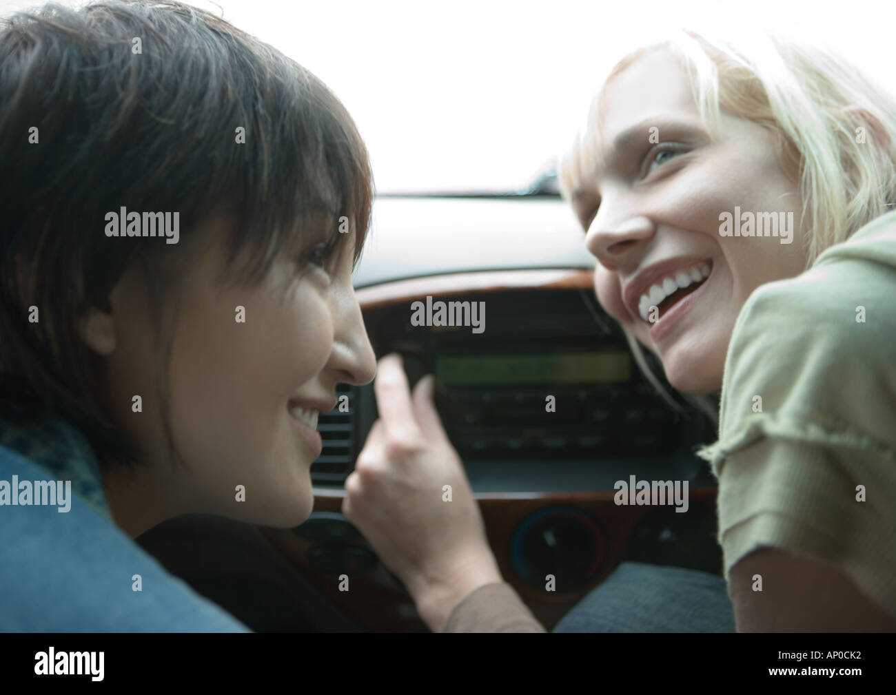 Woman tuning radio hi-res stock photography and images - Alamy