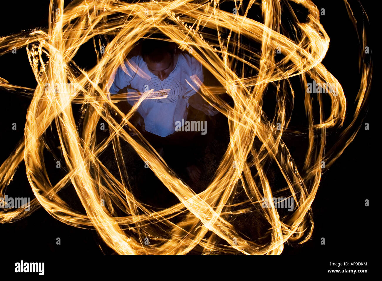 Twirling Fire Sticks High Resolution Stock Photography and Images - Alamy