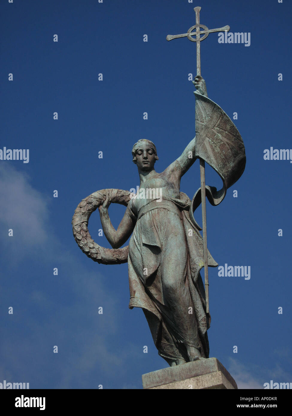 Folkestone War Memorial. A memorial with a bronze sculpture by ...