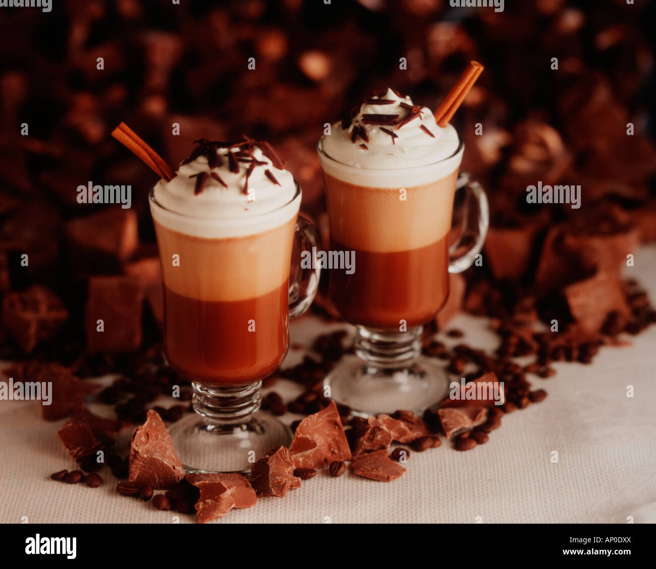 Mocha Hot Chocolate Stock Photo - Alamy
