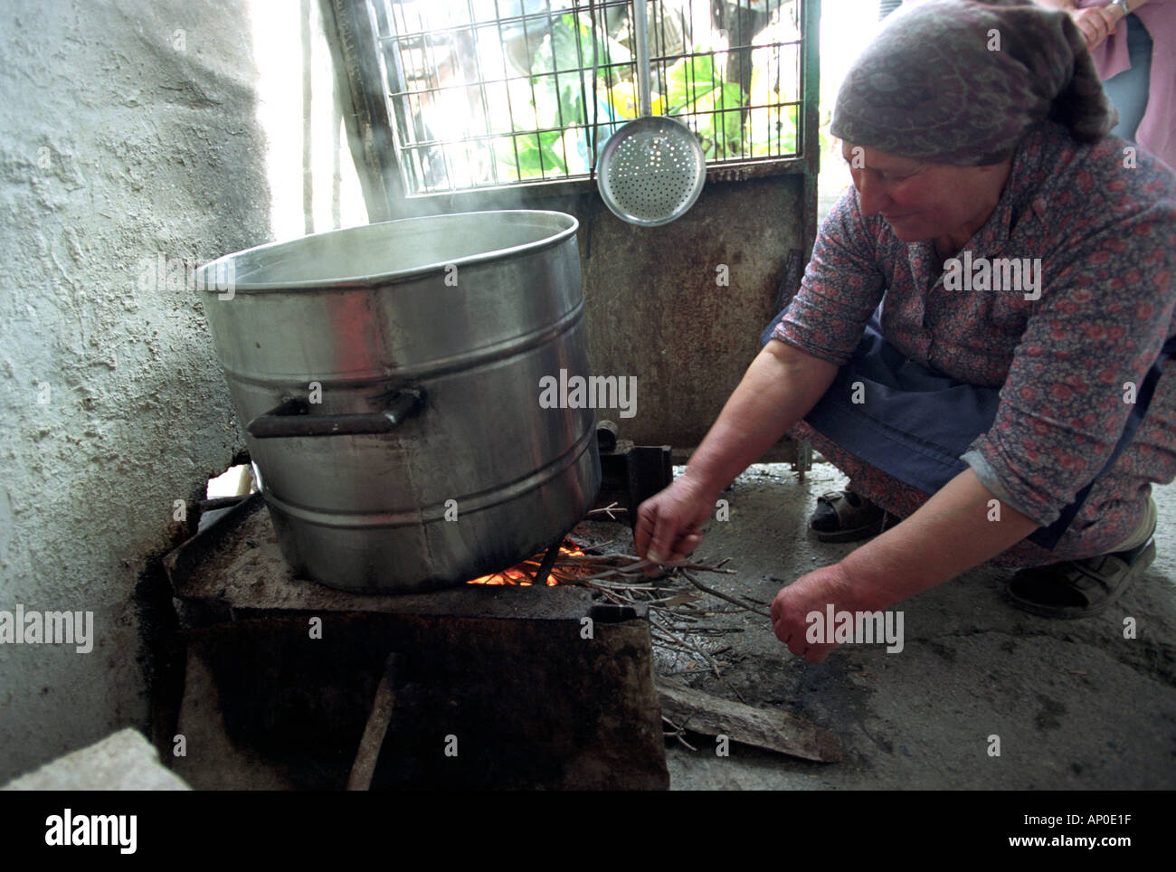 Traditional cheese making in Cyprus Stock Photo - Alamy