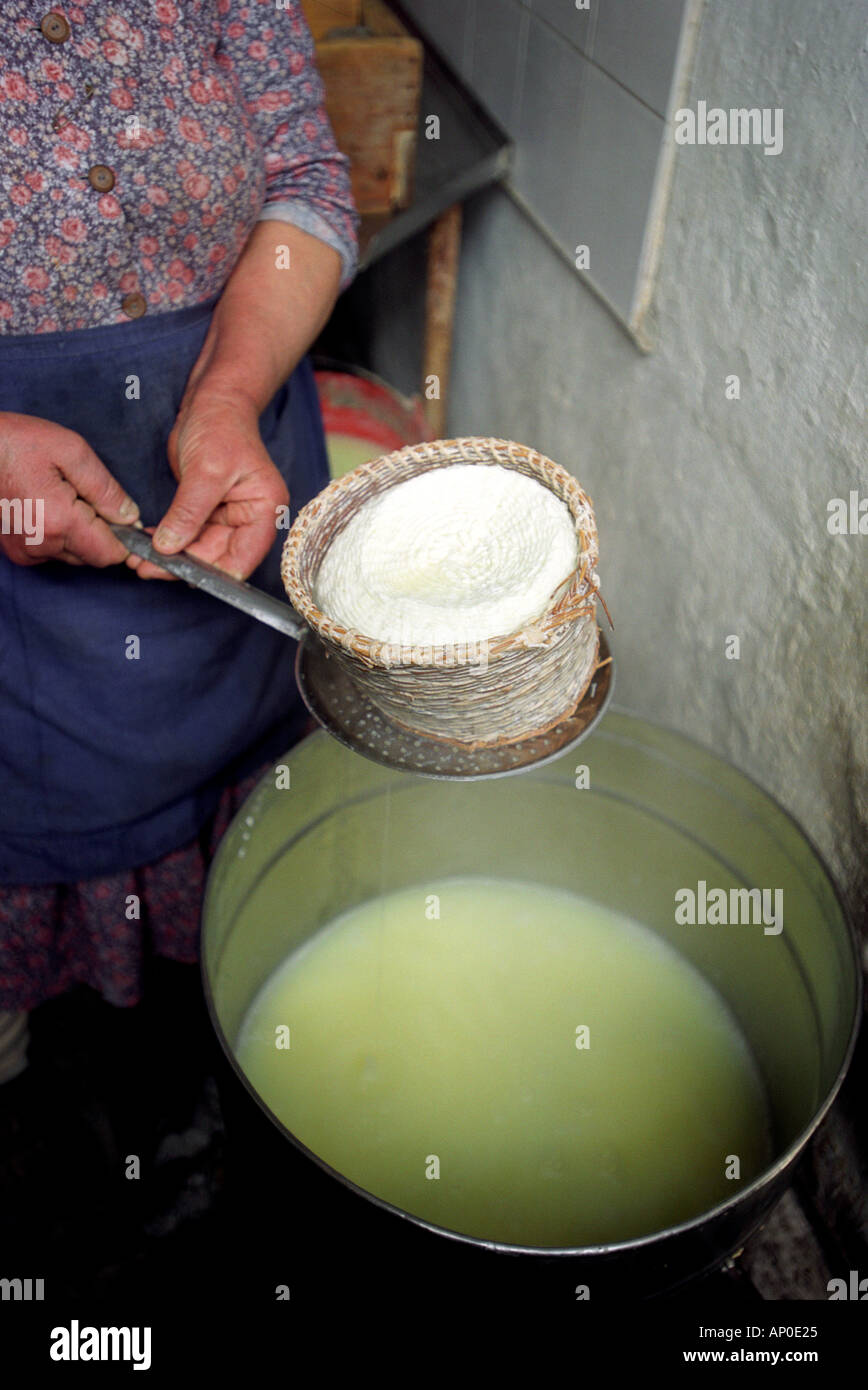 Traditional cheese making in Cyprus Stock Photo - Alamy