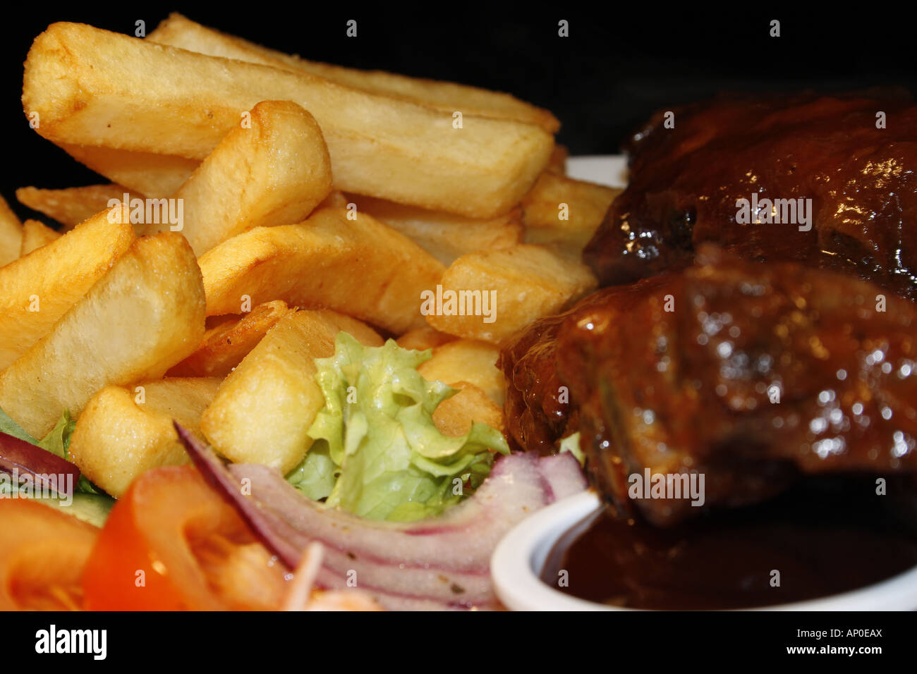 ribs and chips Stock Photo - Alamy