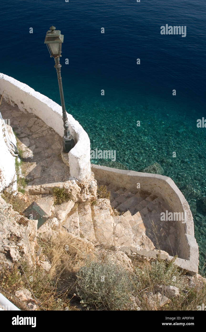 Europe, Greece, Dodecanese Islands, Kastellorizo: steps to private ...