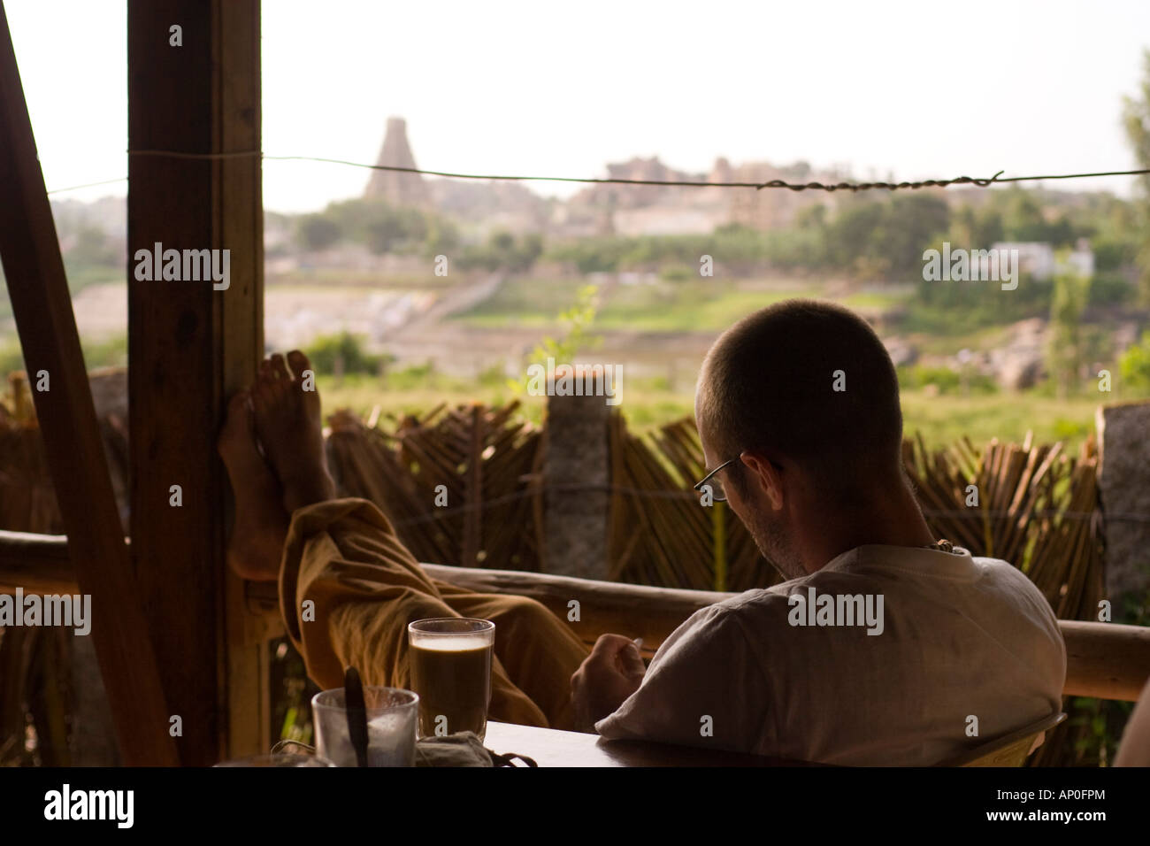 Man drinking tea in India Stock Photo - Alamy