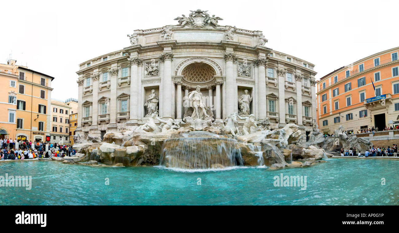 Trevi Fountain Fontana di Trevi Rome High resolution panorama Stock Photo - Alamy