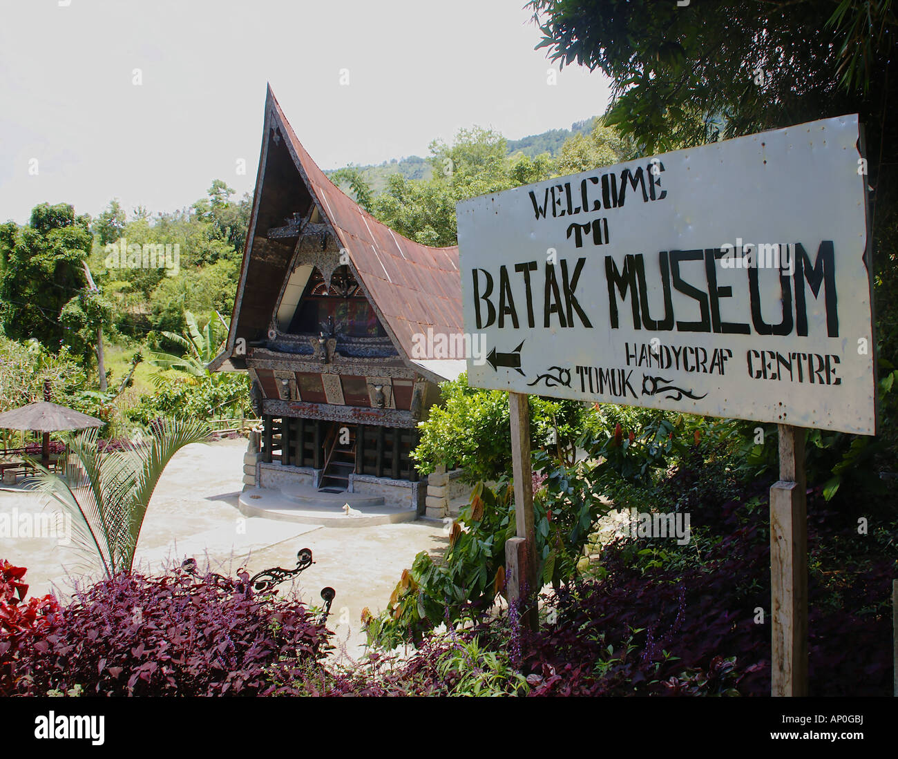 The Batak Museum constructed in traditional Batak style at Tomak a ...