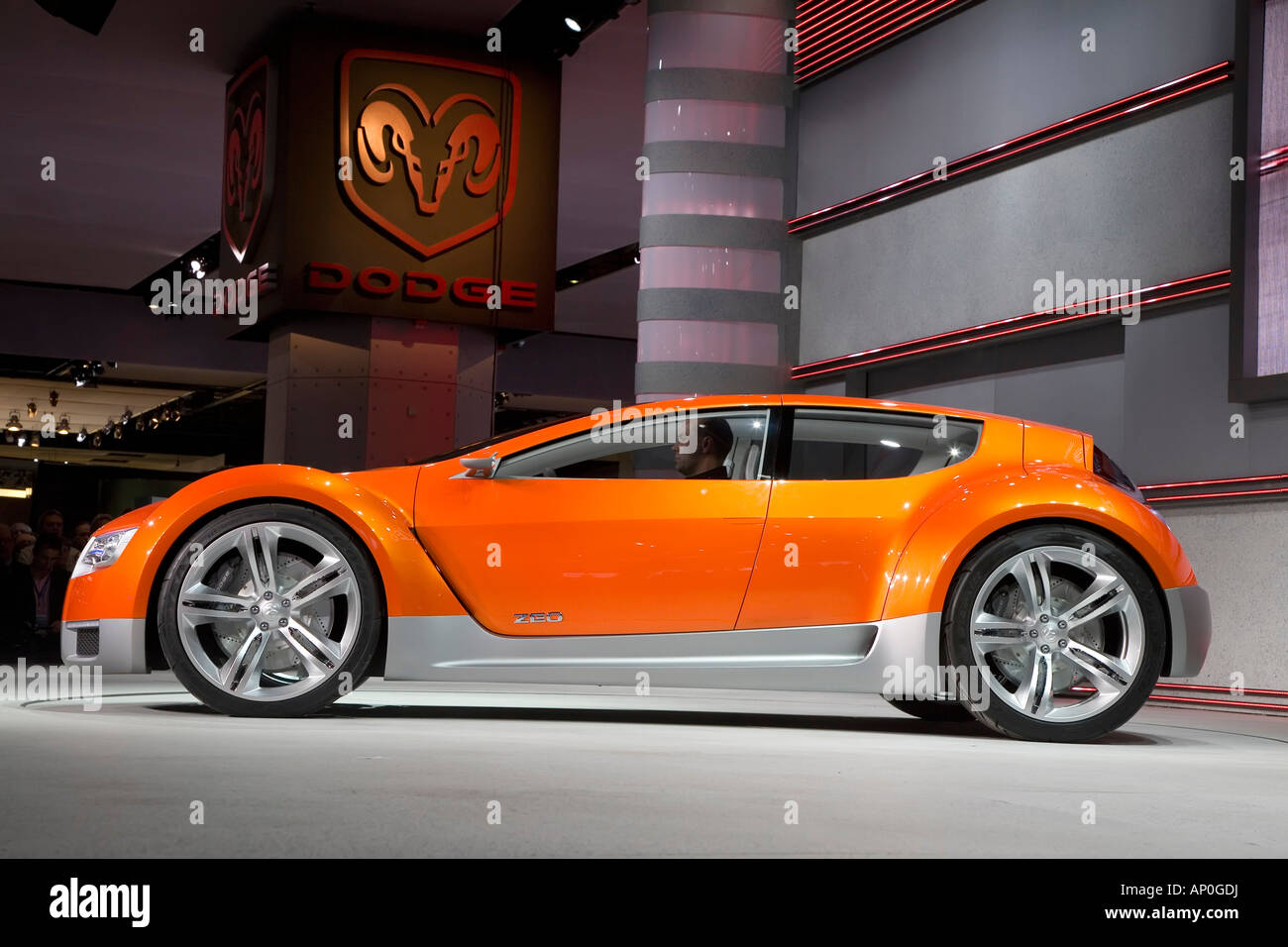 Detroit Michigan The Dodge Zeo electric concept car on display at the ...