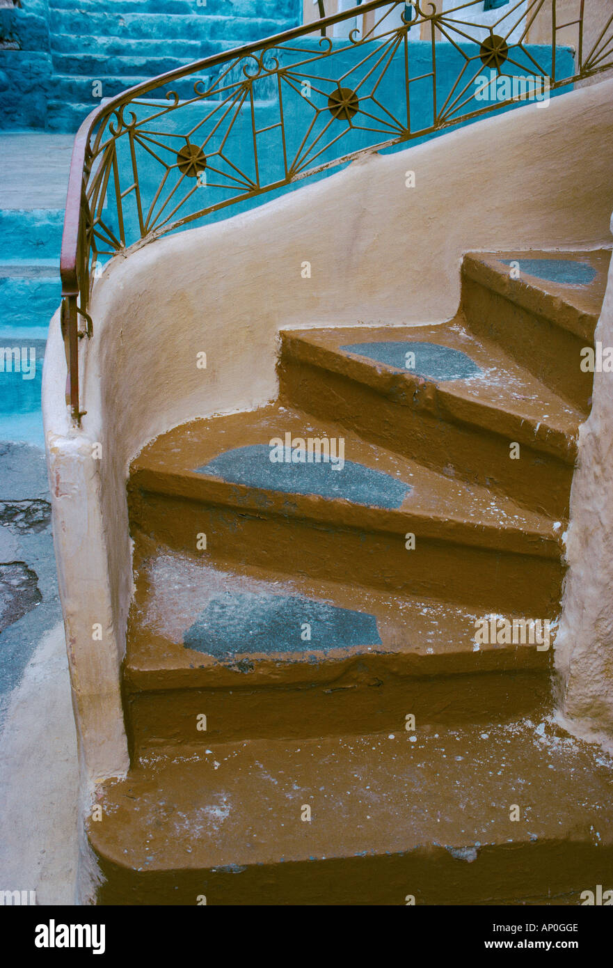 A curved stairway in Athens, Greece Stock Photo - Alamy
