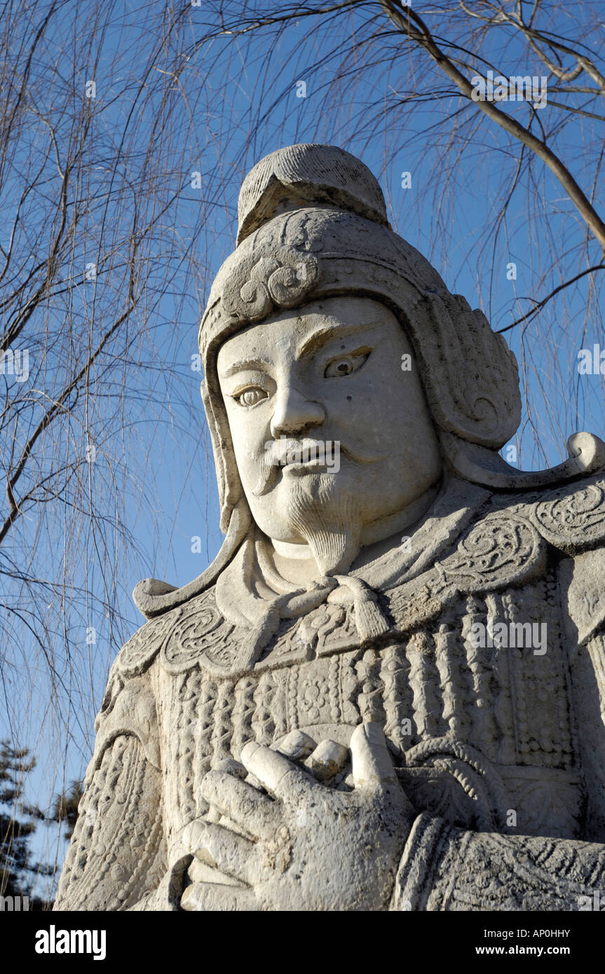 Stone General on Sacred Way of Ming Tombs Shisanling in Beijing, China ...