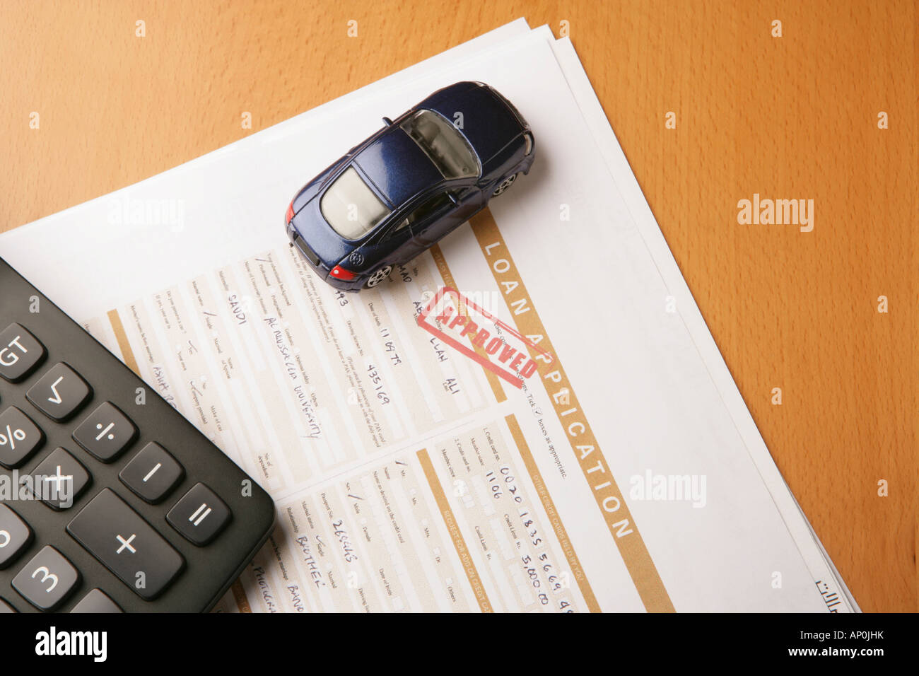 Car and Application Form Stock Photo - Alamy