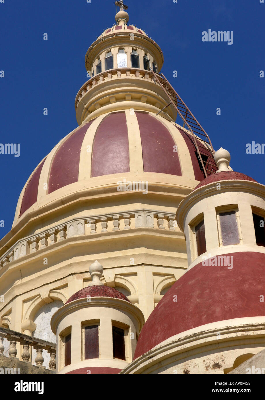 Church Dome in the village of Gharb Gozo Malta Stock Photo - Alamy