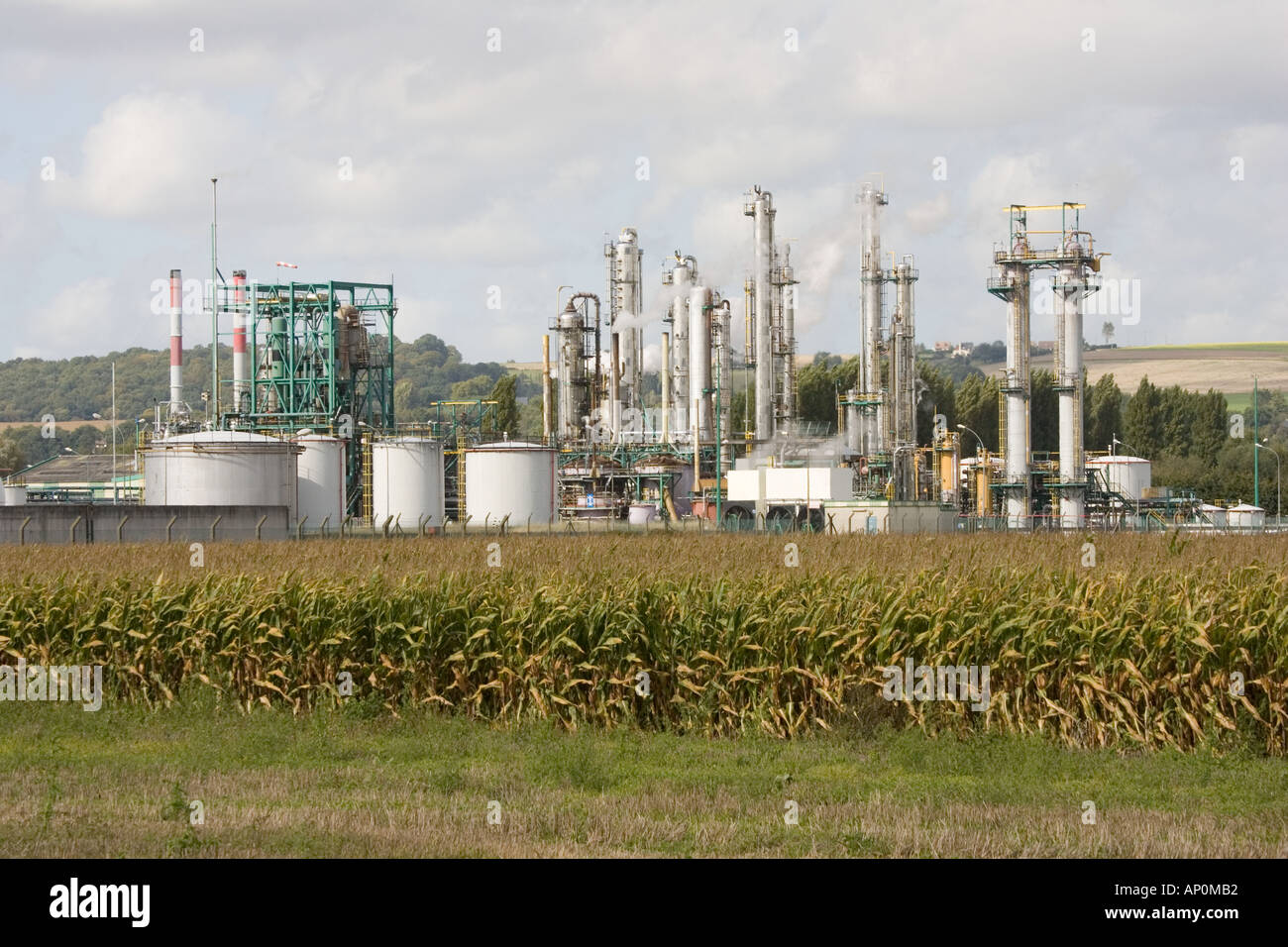 Exon Mobil oil refinery near Le Havre France Stock Photo - Alamy