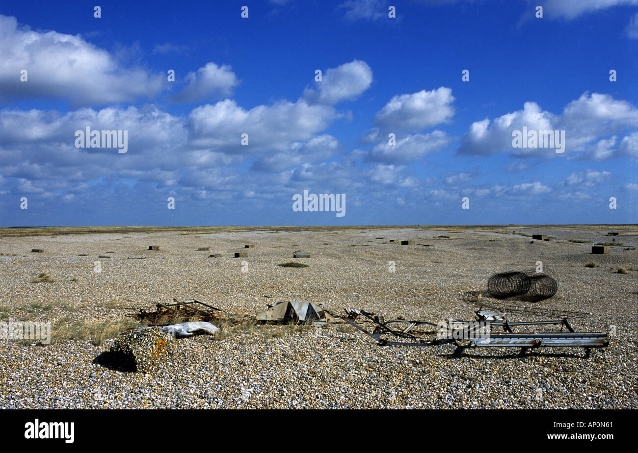 Orfordness, a remote shingle spit on the Suffolk coast, UK Stock Photo ...