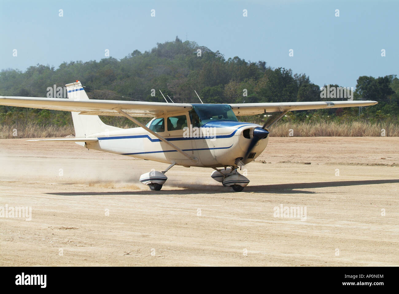 Small white airplane Stock Photo - Alamy