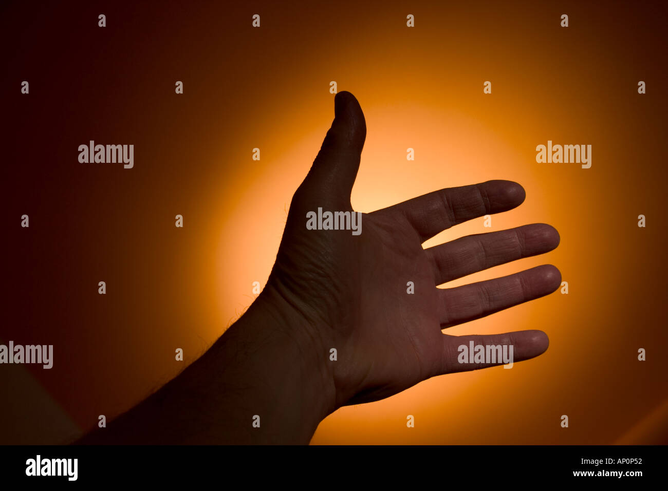 Man's opened hand Stock Photo - Alamy