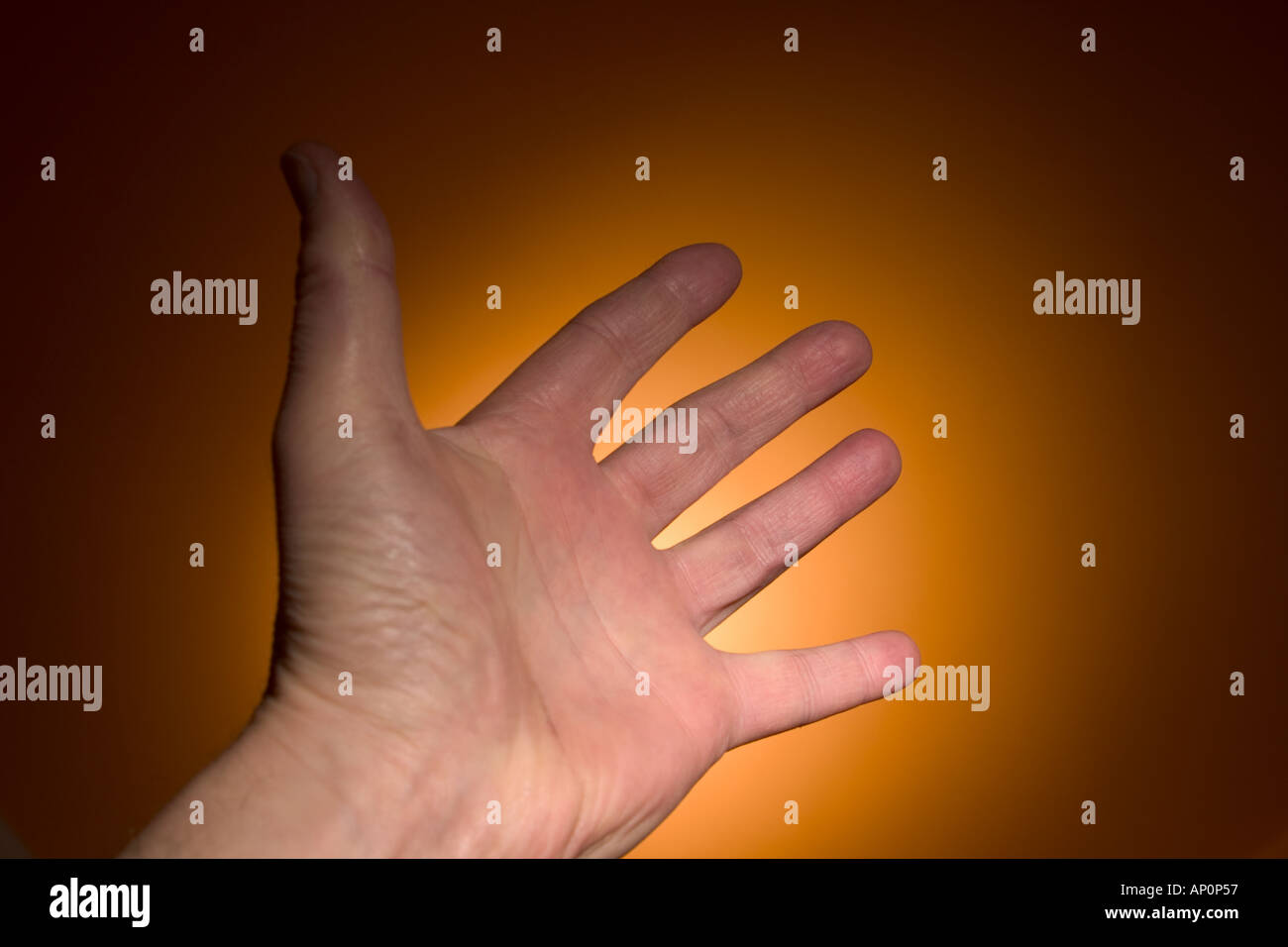 Man's opened hand Stock Photo - Alamy
