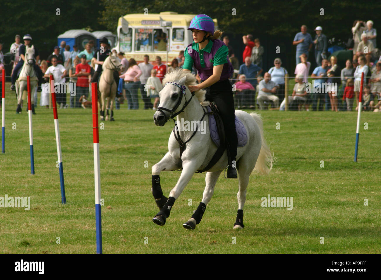 Pony club racing Chatsworth show 2005 Stock Photo - Alamy