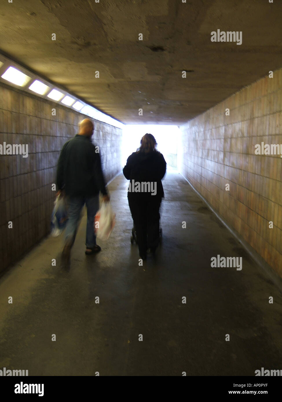 urban landscape city subway passage way Stock Photo - Alamy