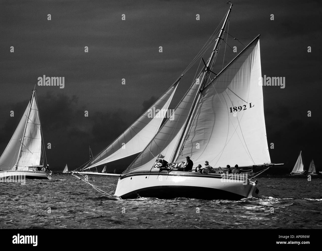 Round the Island Race - The Solent Isle of Wight England UK Stock Photo ...