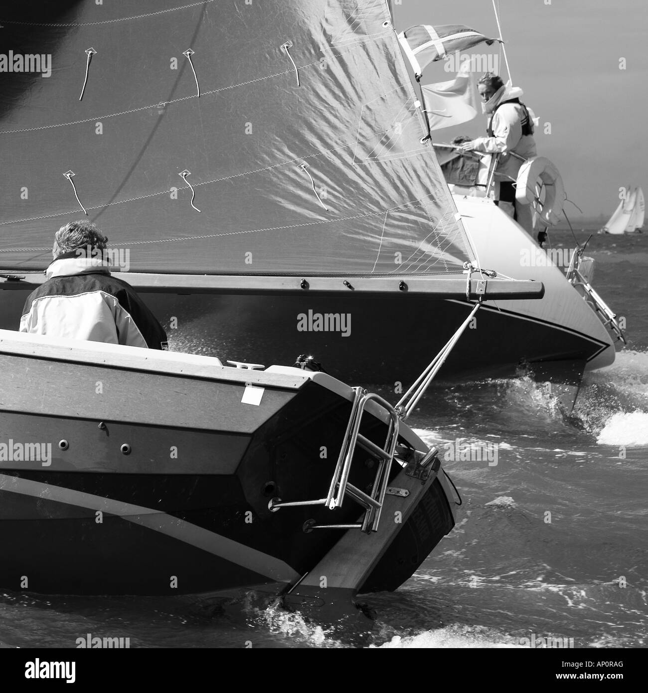 Round the Island Race - The Solent Isle of Wight England UK Stock Photo ...