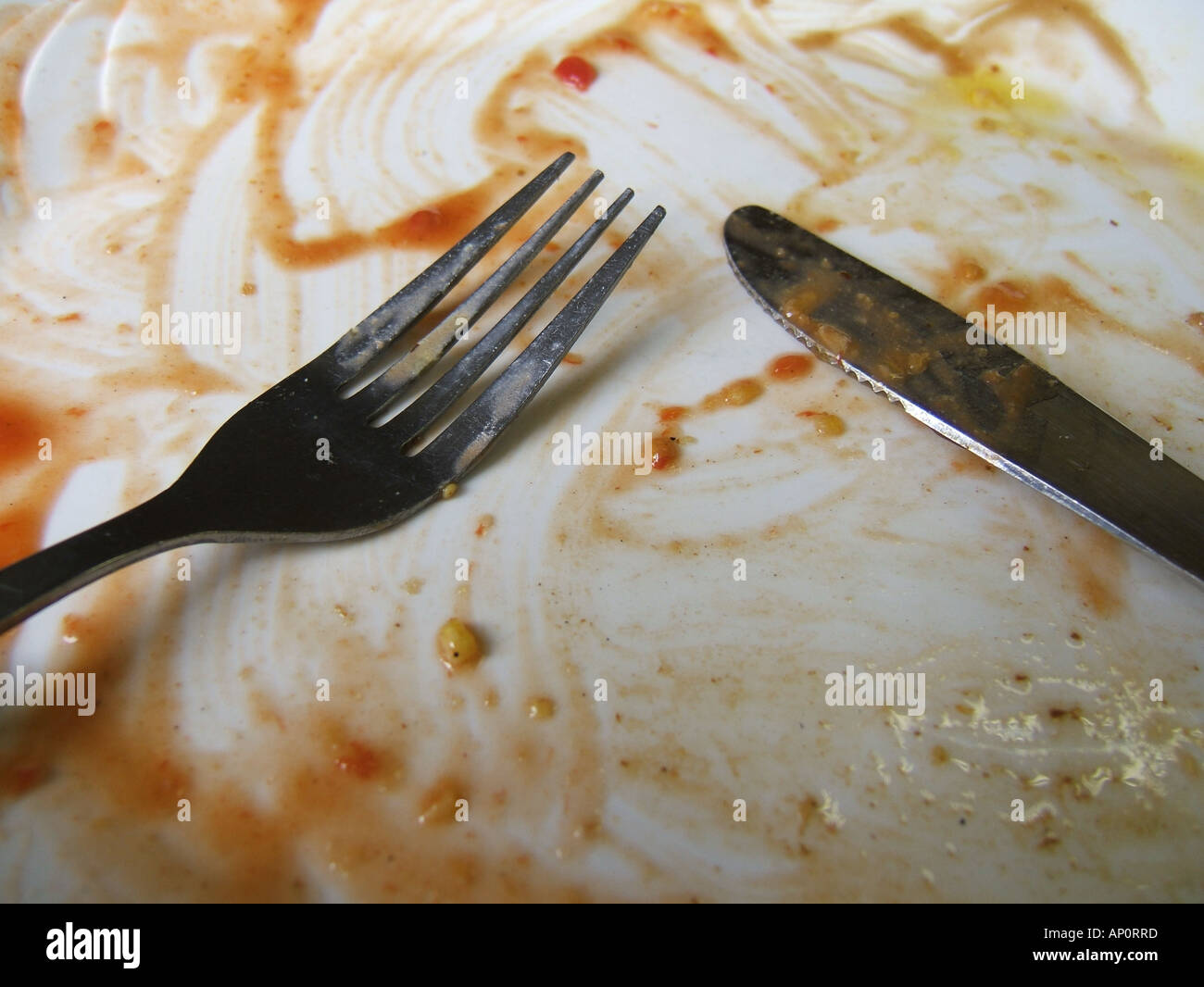 empty plate in greasy spoon cafe Stock Photo - Alamy