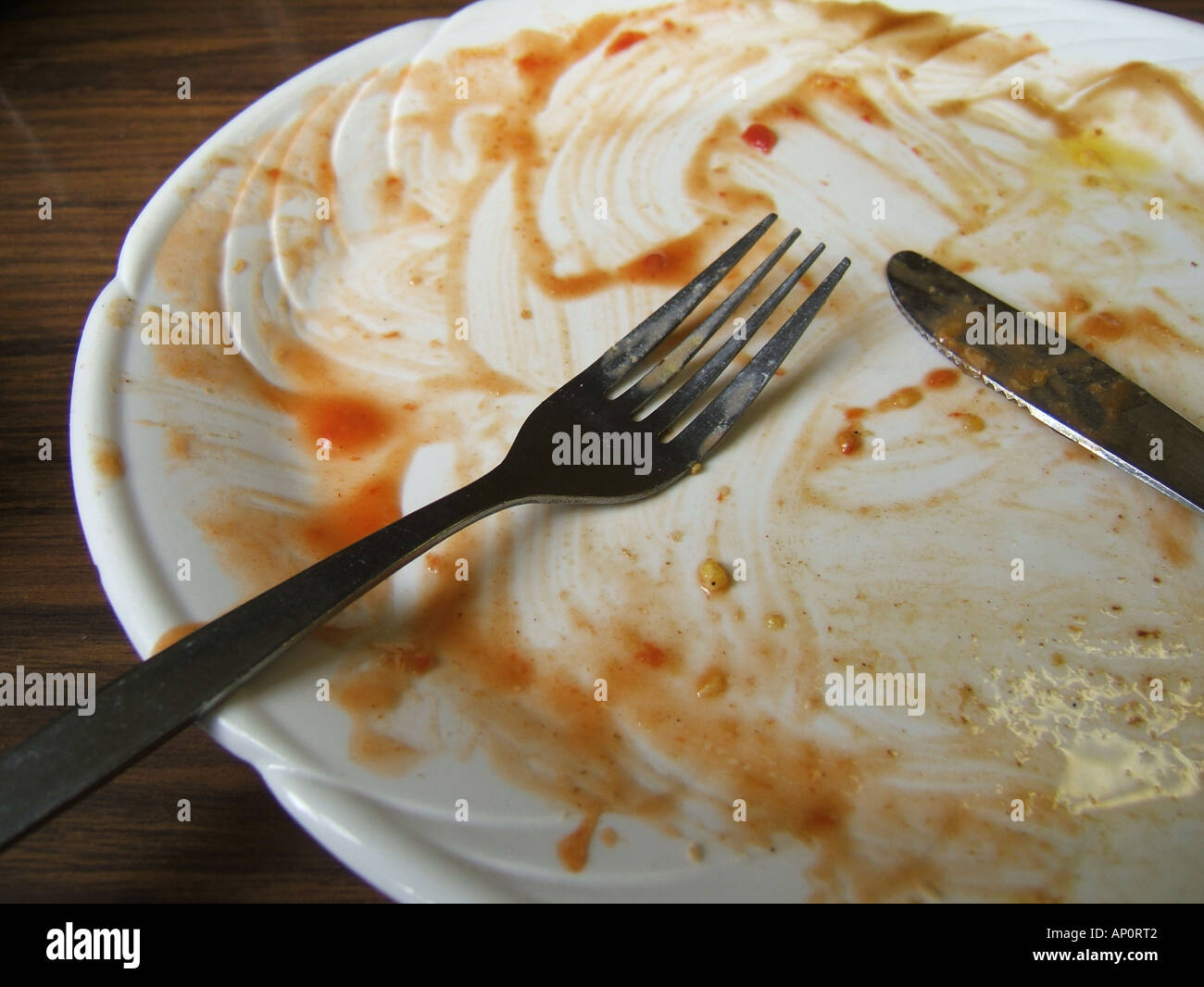 empty plate in greasy spoon cafe Stock Photo - Alamy