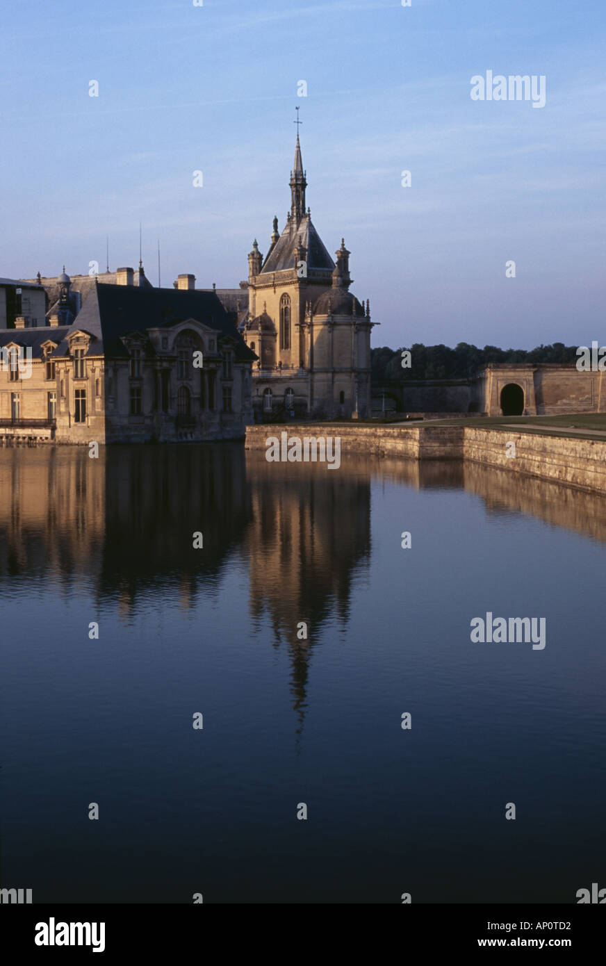Chateau de Chantilly from the south, Chantilly, Oise, France Stock ...