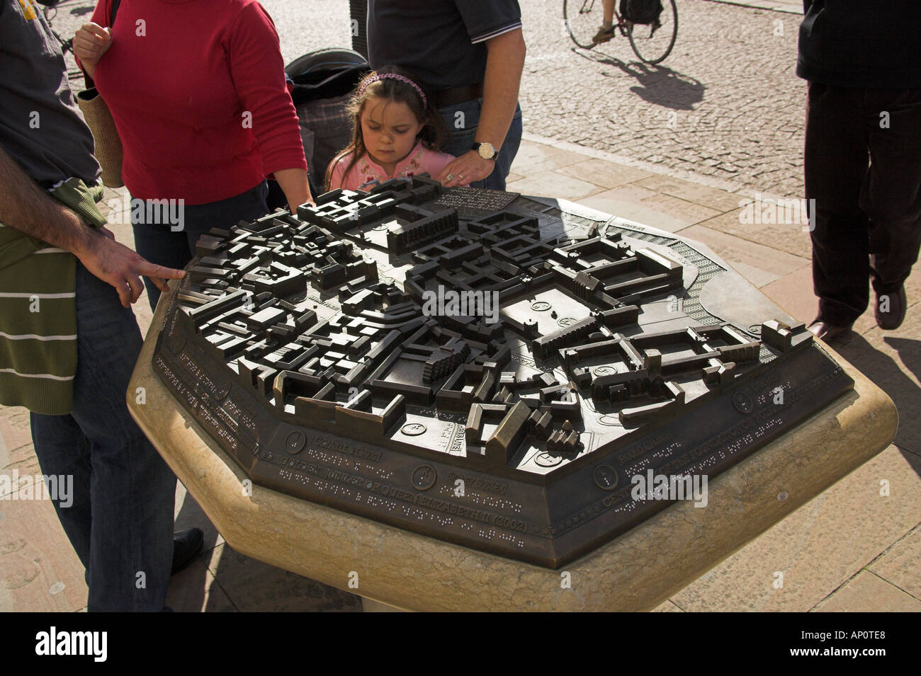 Scale Model of Cambridge City Centre, Cambridgeshire, UK Stock Photo ...