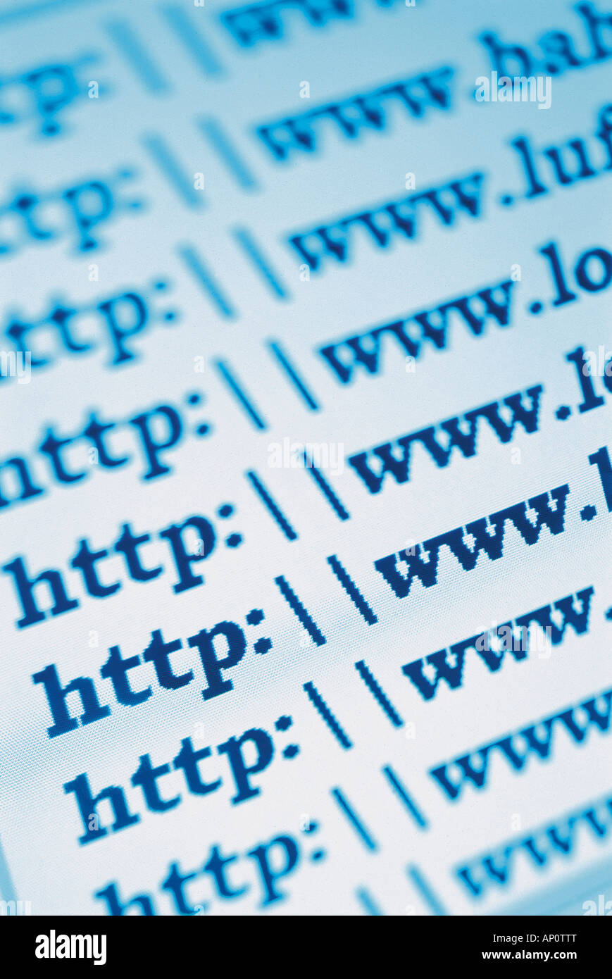 Urls on screen Stock Photo - Alamy