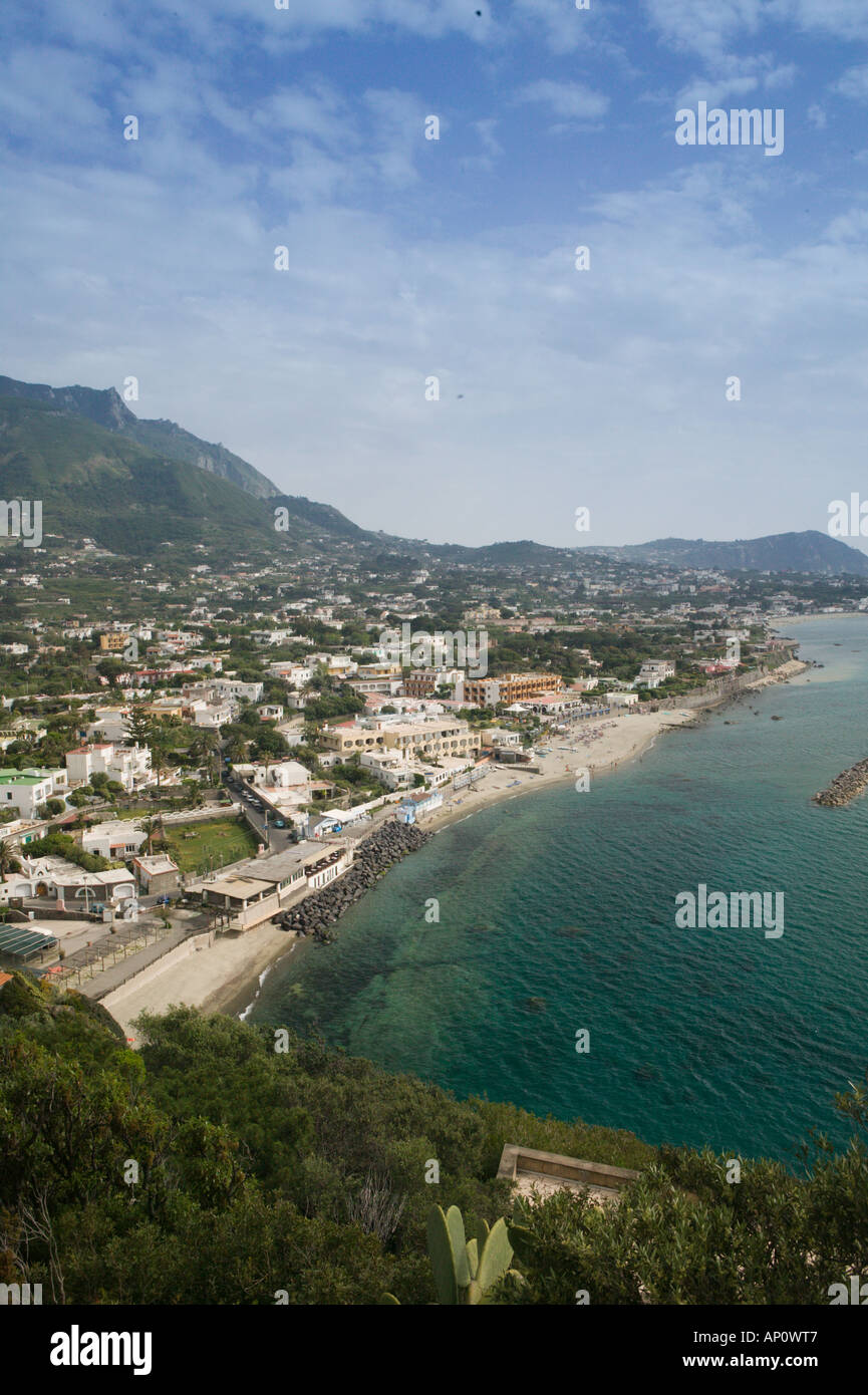 ITALY, Campania, (Bay of Naples), ISCHIA, FORIO: View of the Spiaggia ...