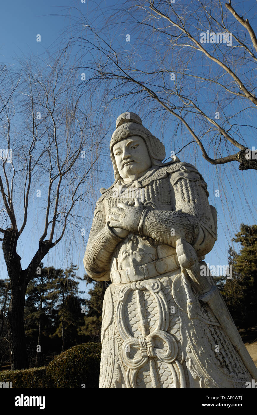 Stone General on Sacred Way of Ming Tombs Shisanling in Beijing, China ...