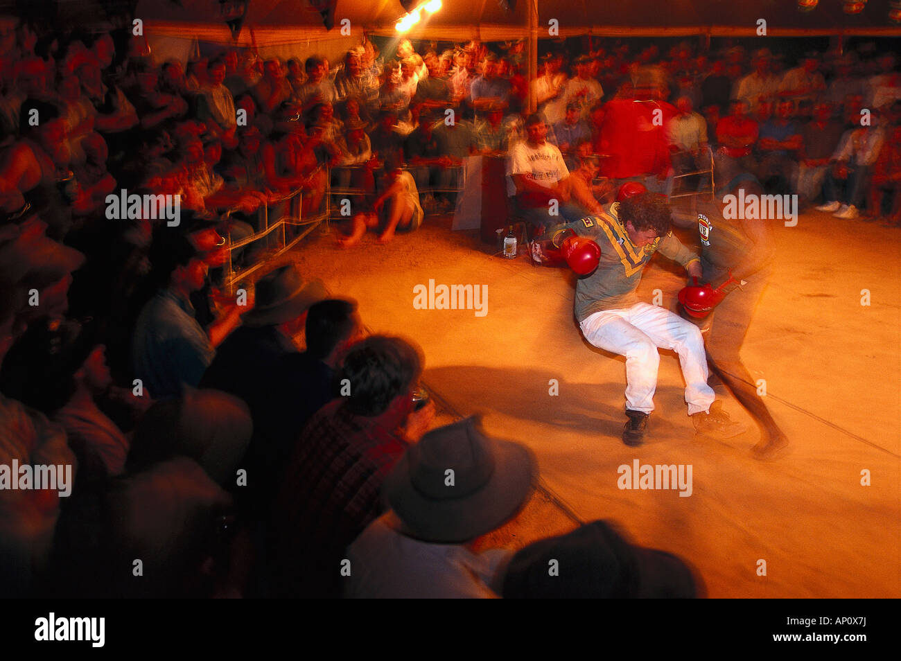 Afro Savage beats up opponent, boxing event, Fred Brophy's Boxing ...