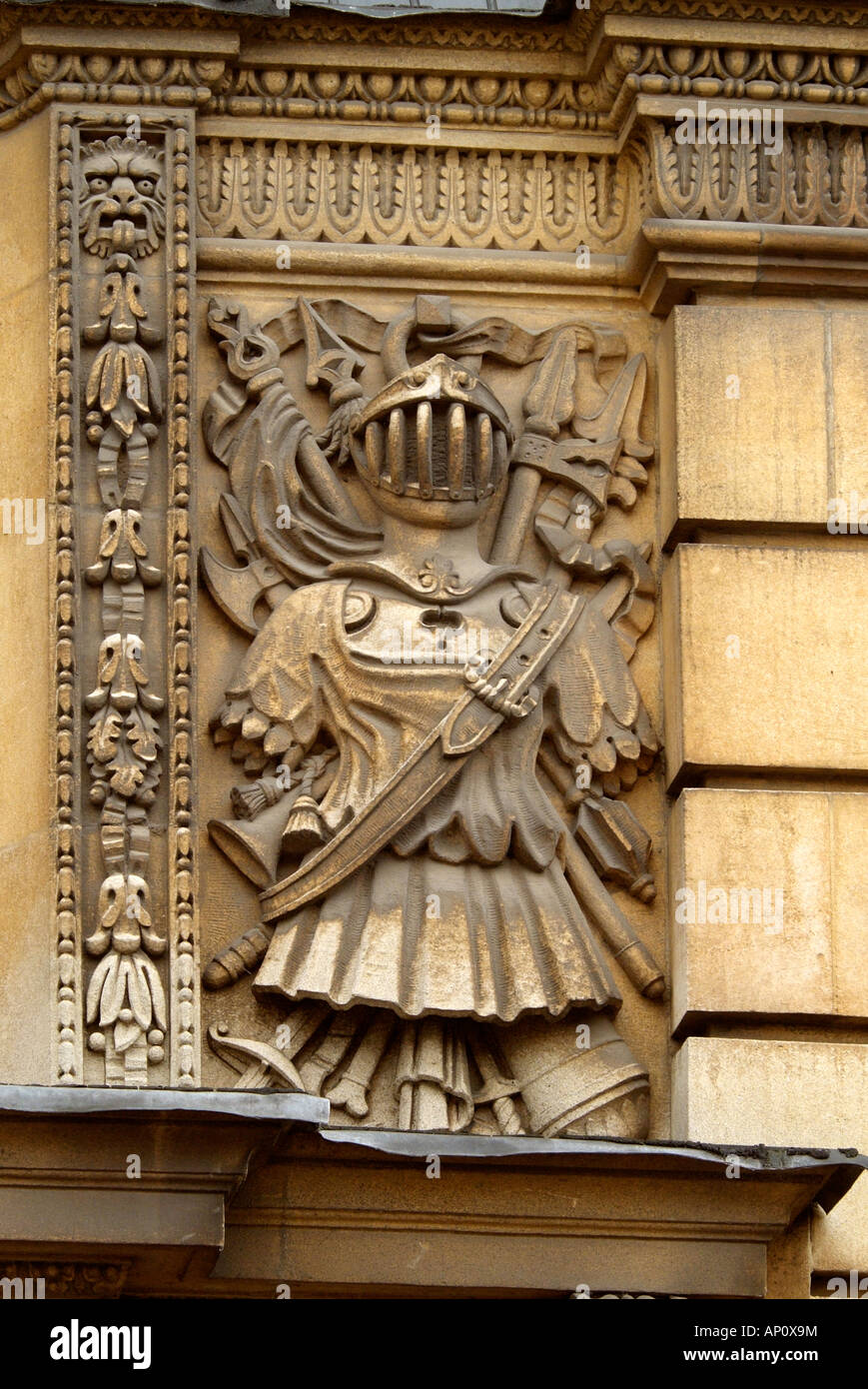 Roman armor stone carved architectural detail frieze Head man male ...