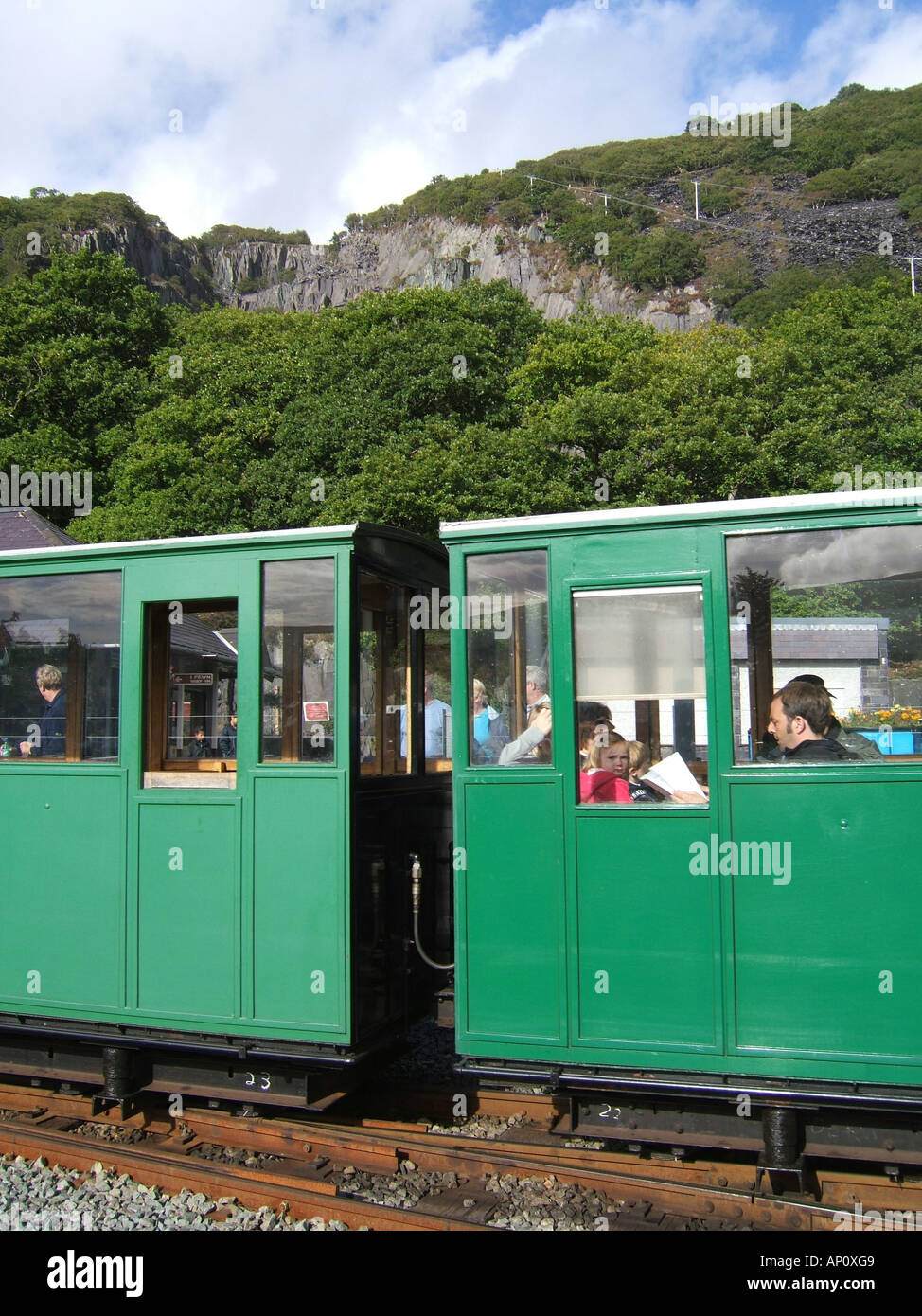 Steam train at lake padarn hi-res stock photography and images - Alamy